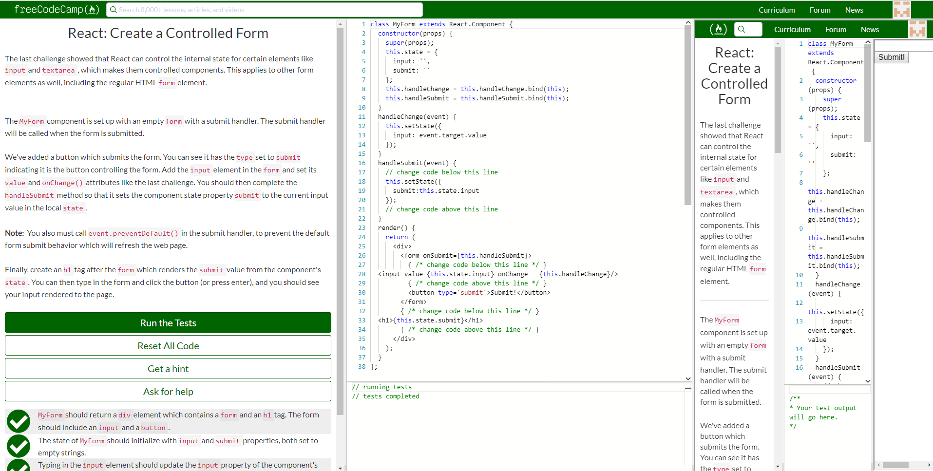Website appearing recursively in preview - React: Create a Controlled Form · Issue #36783 ...