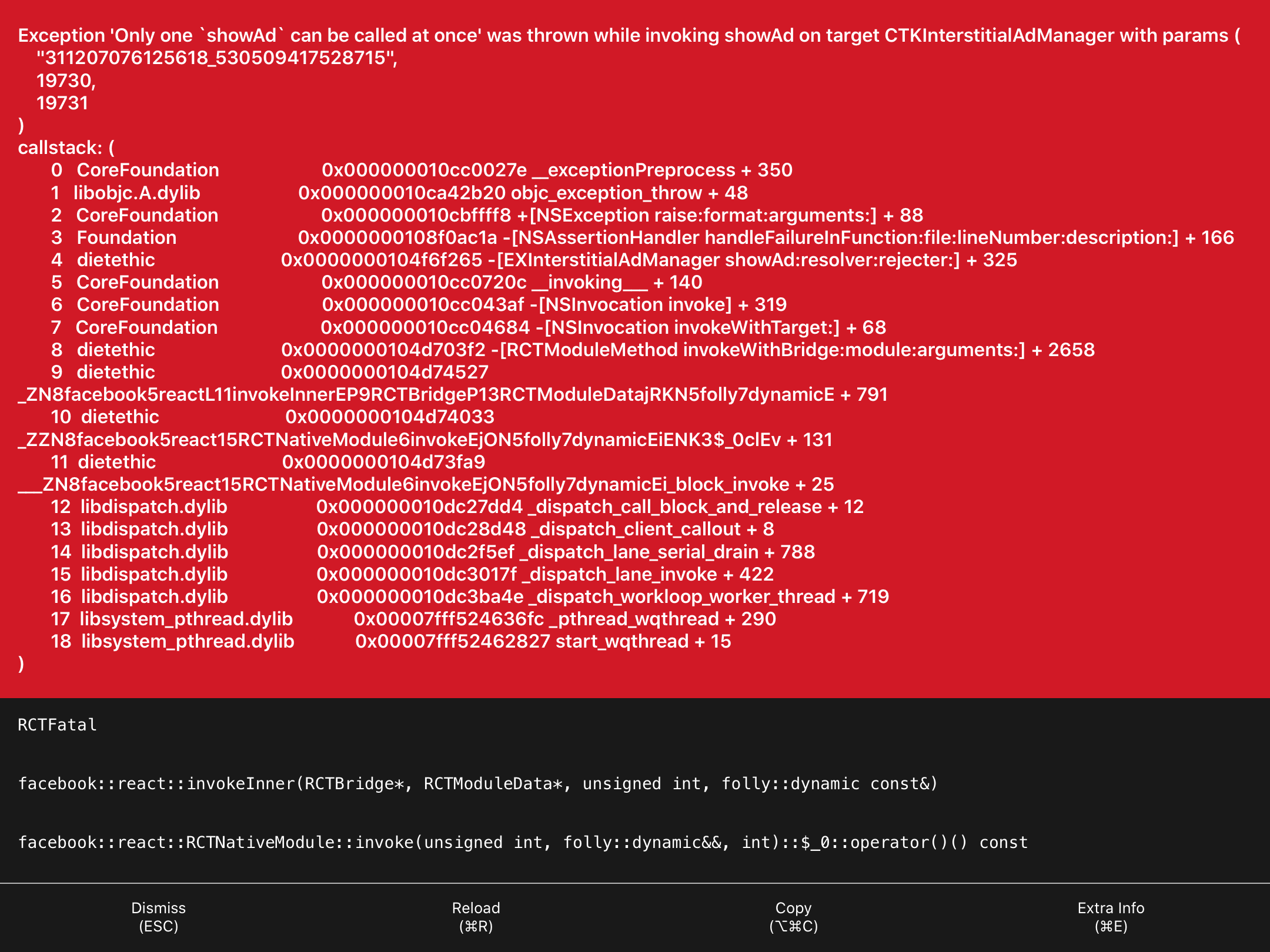 Interstitialadmanagershowad Error After Calling Multiple Times · Issue 240 · Callstackreact