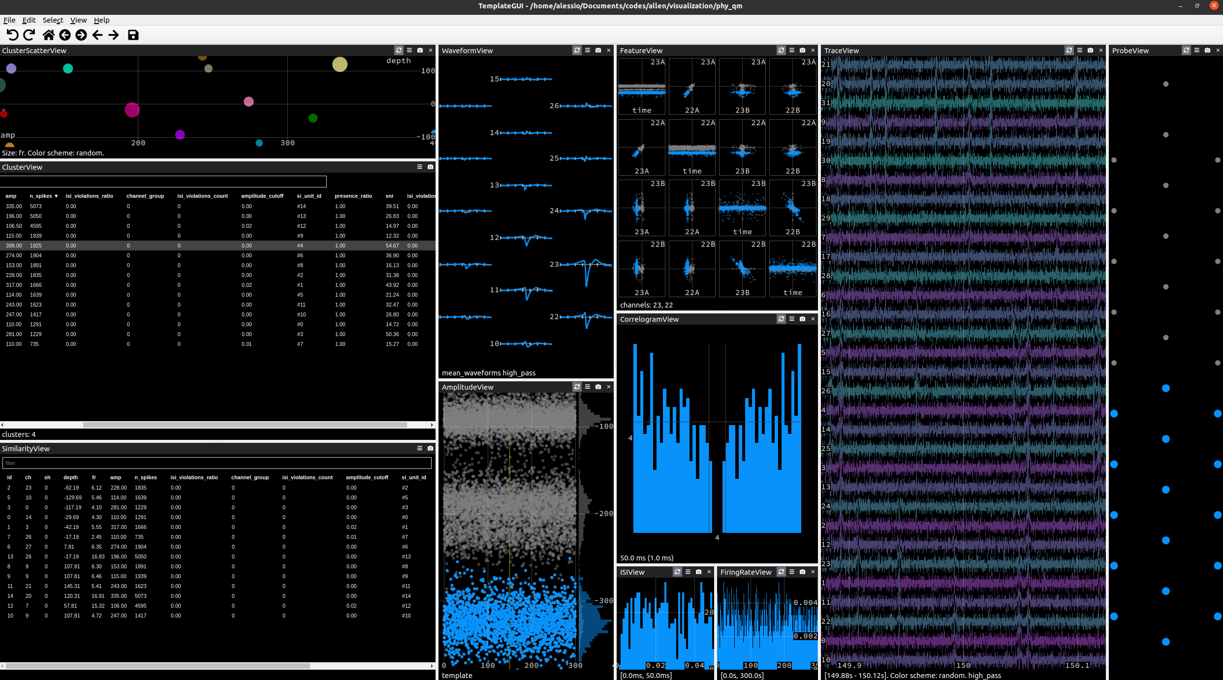 Export quality metrics from spikeinterface to phy · Issue #874 · SpikeInterface/spikeinterface ...