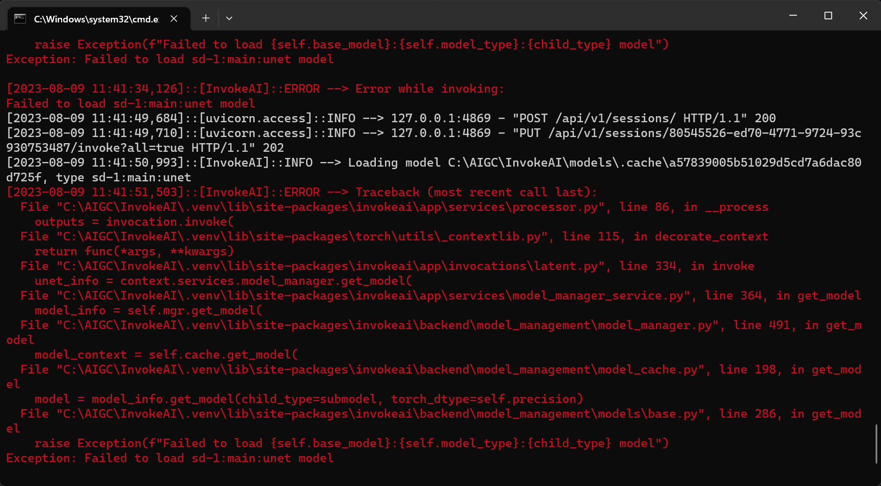 Bug Server Error Exception · Issue 4206 · Invoke Aiinvokeai · Github