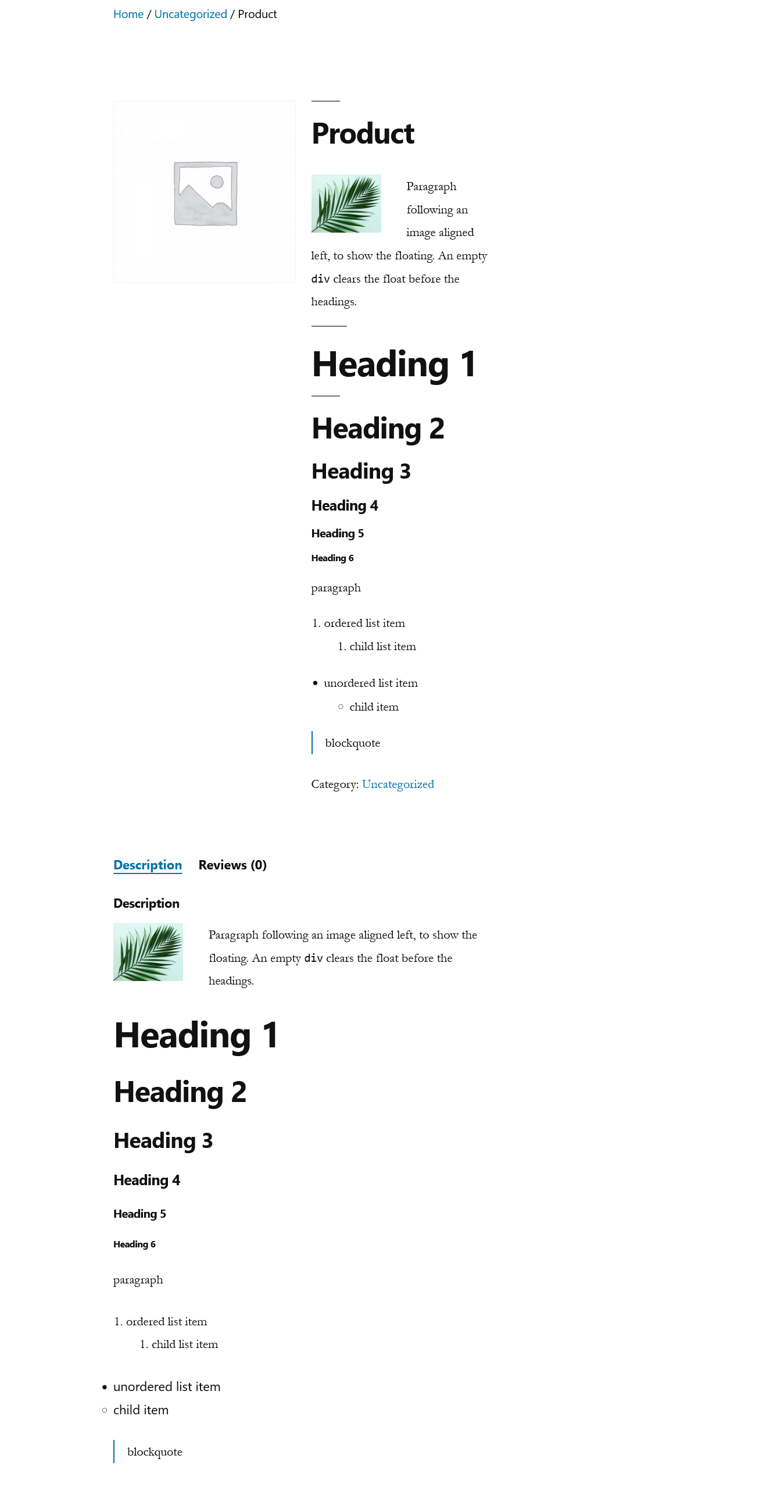Single product description styles need editing for Twenty Twenty and ...