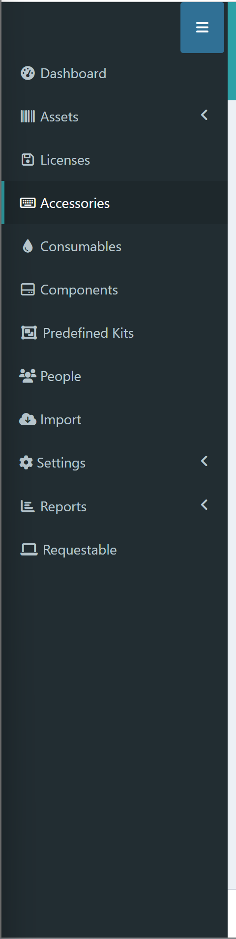 Unclickable Assets button while the browser is only half its normal ...