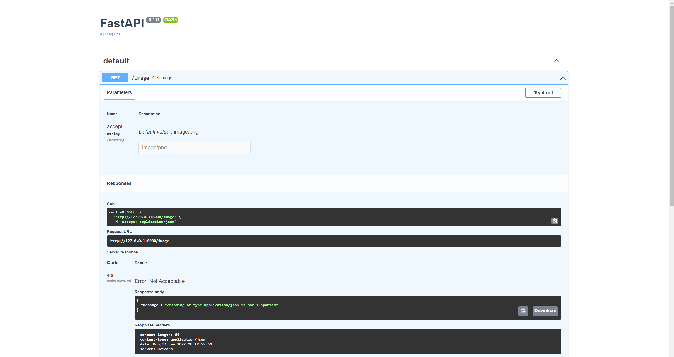 Not getting user user given value for "Accept" header from swagger ui. · Issue #4438 · fastapi ...
