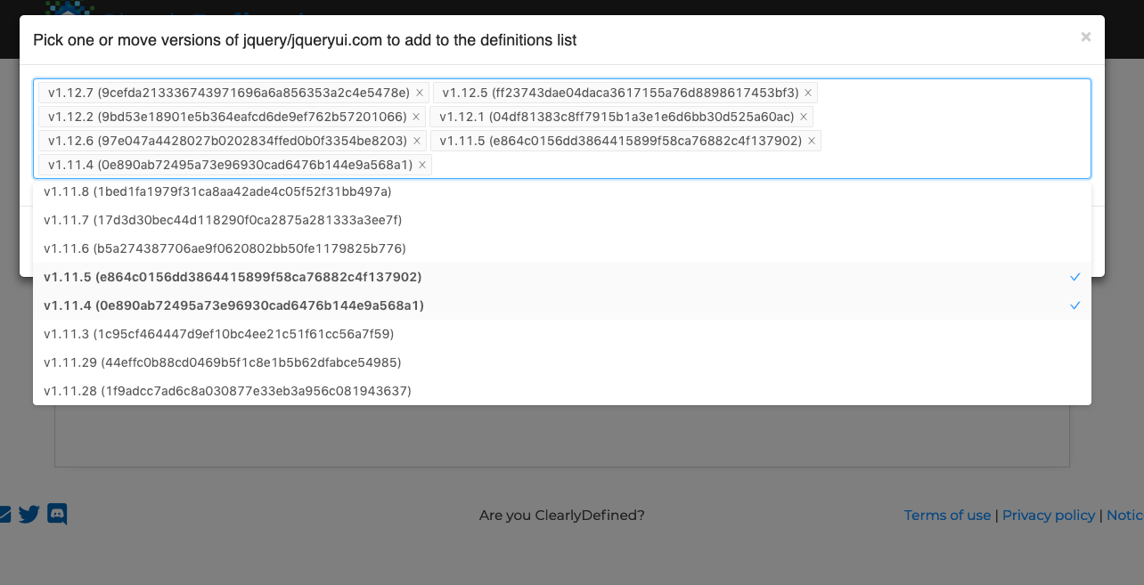 Adding a lot of versions to a definition curation hides the OK/Cancel buttons · Issue #512 ...