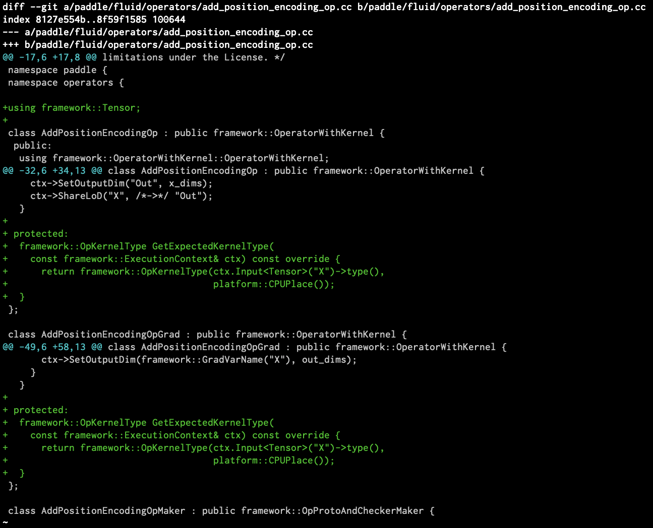 使用add_position_encoding在GPU上训练报错 · Issue #15205 · PaddlePaddle/Paddle ...