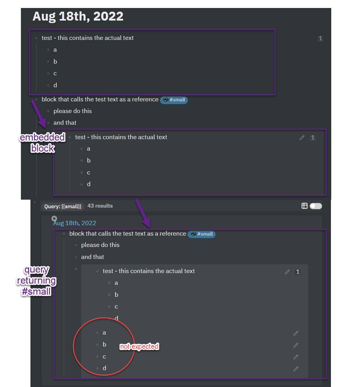 Query result with embedded child blocks returns unexpected content · Issue #6400 · logseq/logseq ...