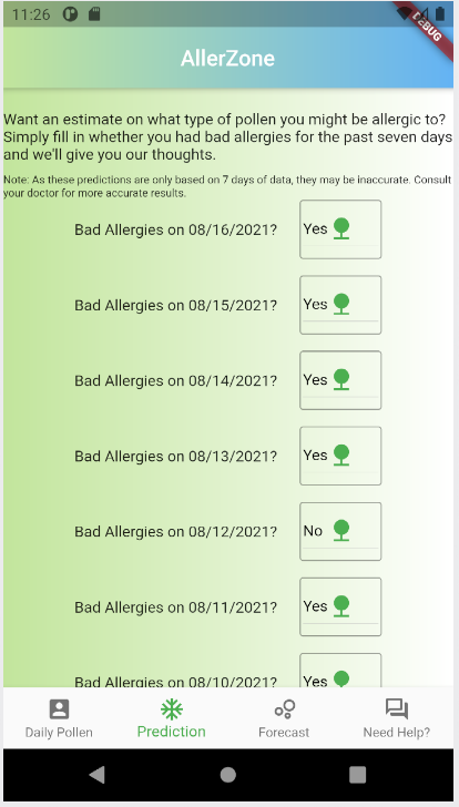GitHub - tootyta/AllerZone: An informative yet simple app that provides ...