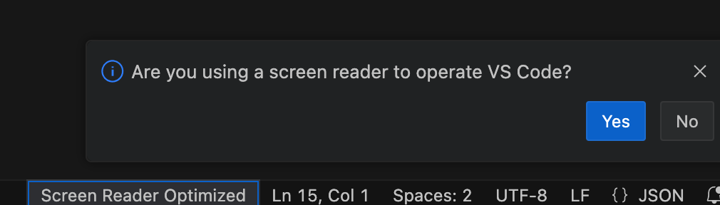 Clicking screen reader optimized button should re-show notification · Issue #188760 · microsoft ...