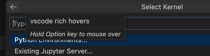 Quick open wizards should use custom hover for tooltips · Issue #186347 · microsoft/vscode · GitHub