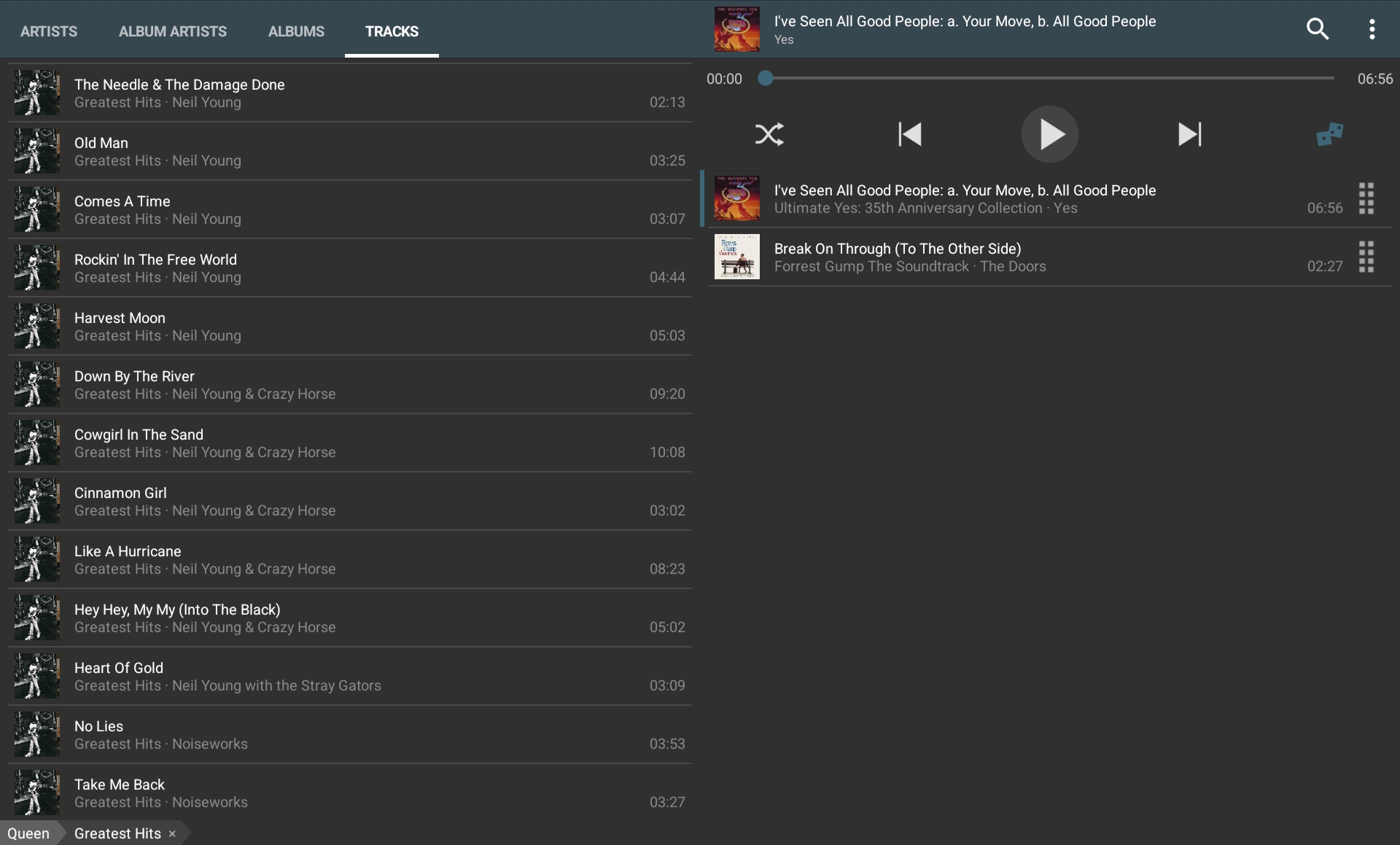Albums by different artists with the same title are treated as the same ...
