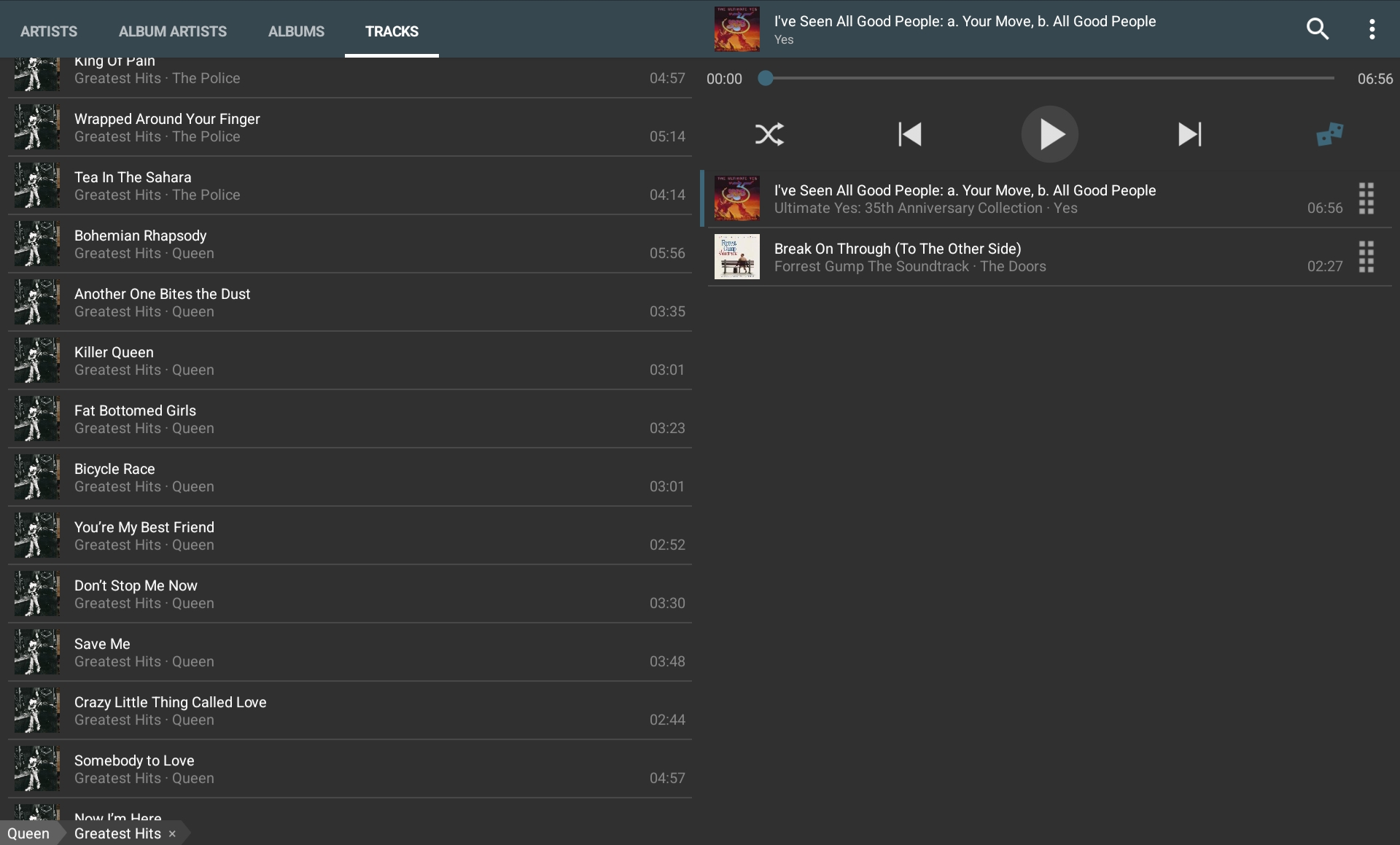 Albums by different artists with the same title are treated as the same ...