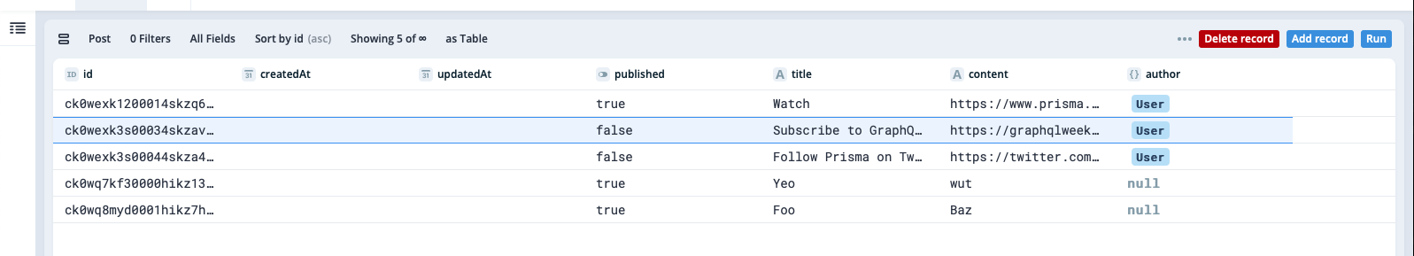 Databrowser table improvements · Issue #148 · prisma/studio · GitHub