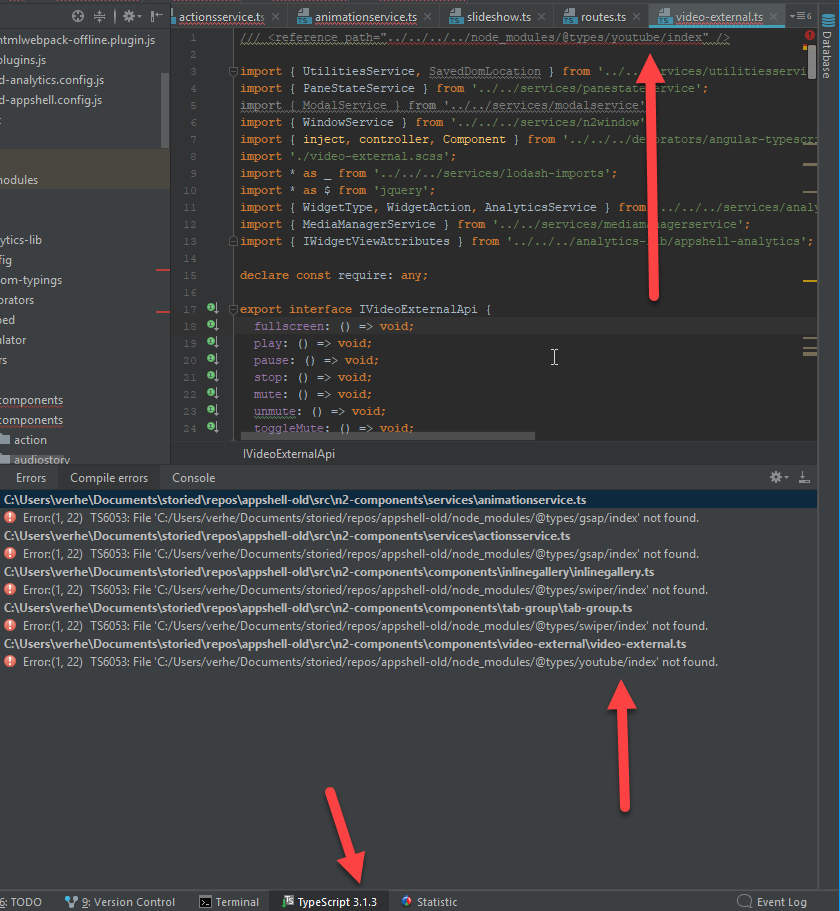 Services-only error at with no extension · Issue #28072 · microsoft/TypeScript · GitHub