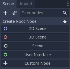 Add the `Node` as an option in "Create Root Node" to create plain scenes · Issue #1206 ...