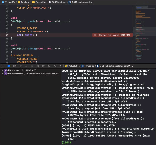 bug in take/restore snapshot on dev branch · Issue #596 · dirkwhoffmann/virtualc64 · GitHub