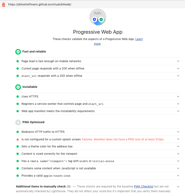upgraded to progressive web app (PWA) · Issue #40 · vc64web/virtualc64web · GitHub