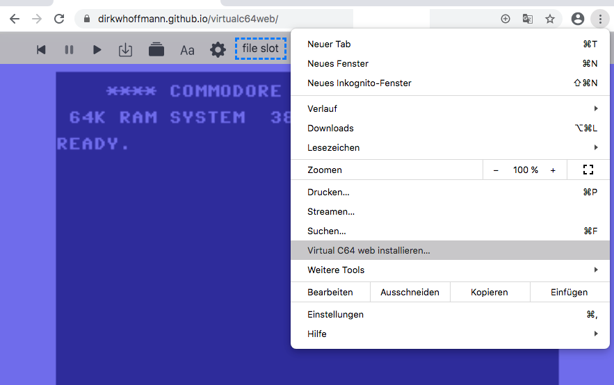 upgraded to progressive web app (PWA) · Issue #40 · vc64web/virtualc64web · GitHub