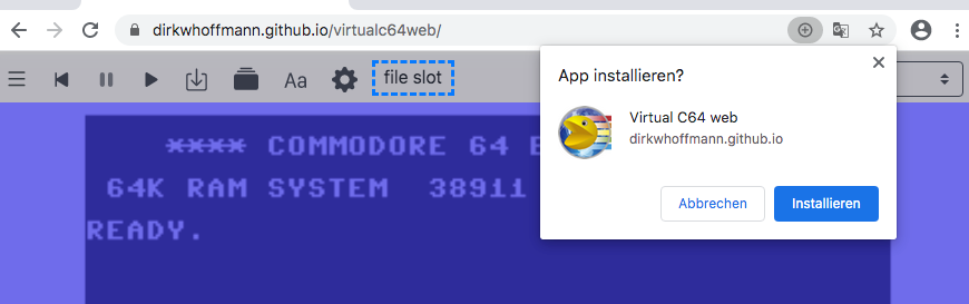 upgraded to progressive web app (PWA) · Issue #40 · vc64web/virtualc64web · GitHub