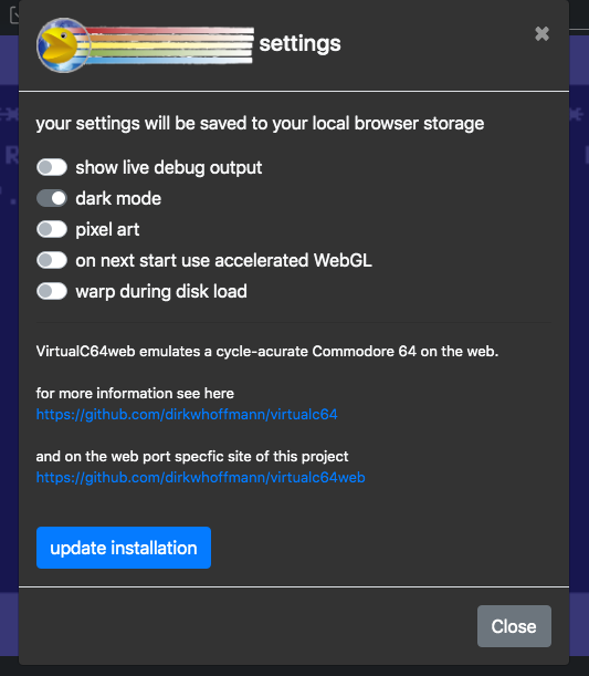 upgraded to progressive web app (PWA) · Issue #40 · vc64web/virtualc64web · GitHub