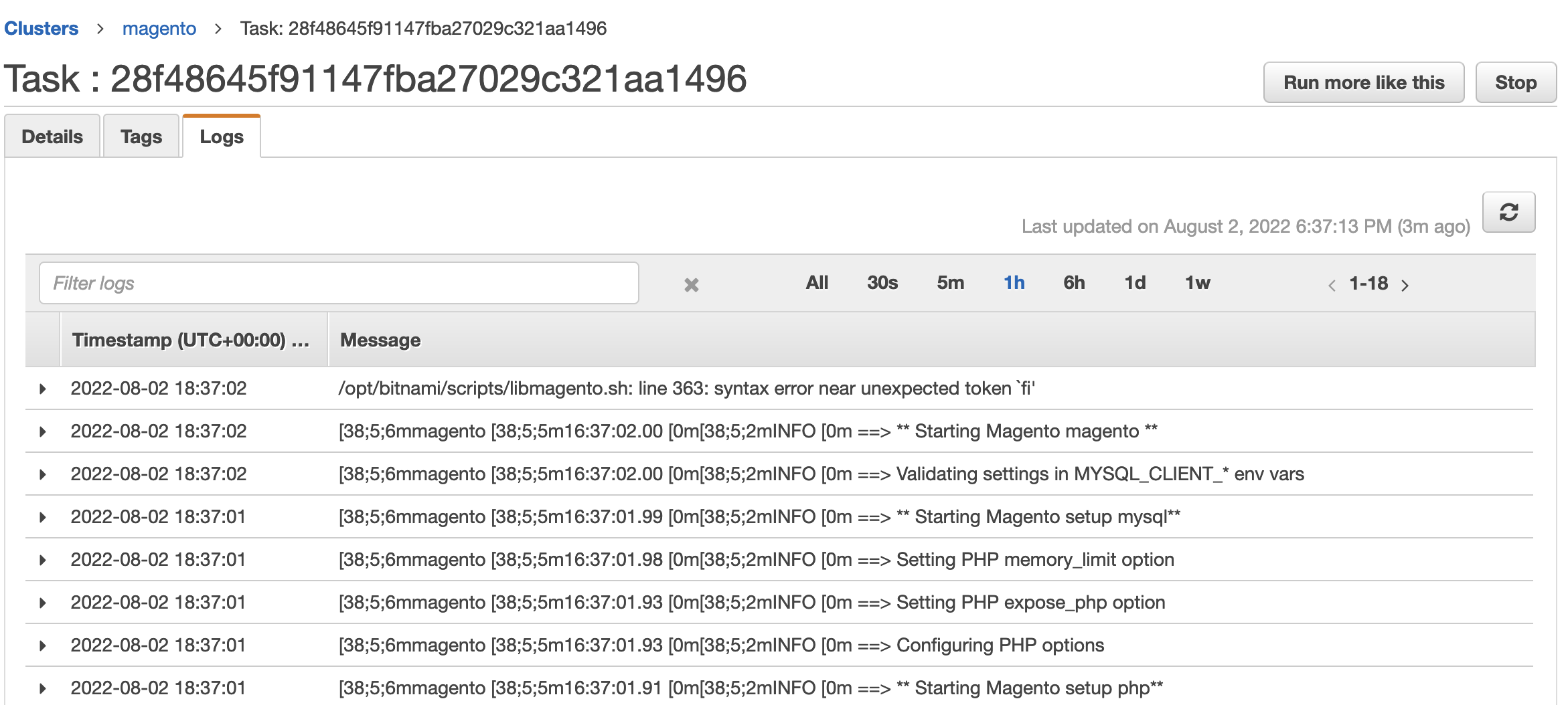 Magentoservice Tasks Not Running · Issue 11 · Aws Samplesmagento Ecs Cdk · Github 