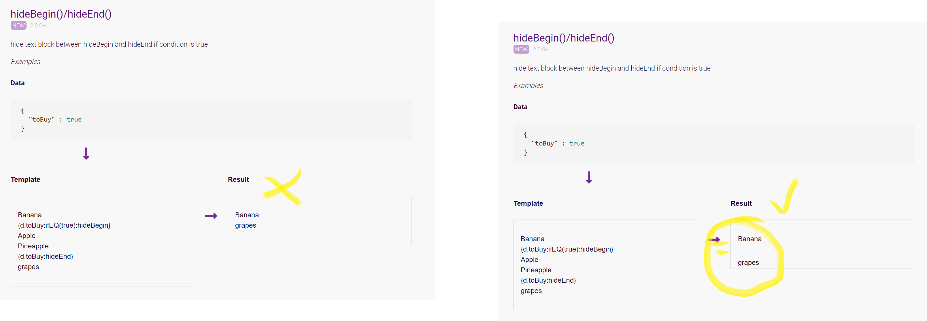 [Bug Report]: Conditional rendering "showBegin/showEnd" is adding newlines to document · Issue ...