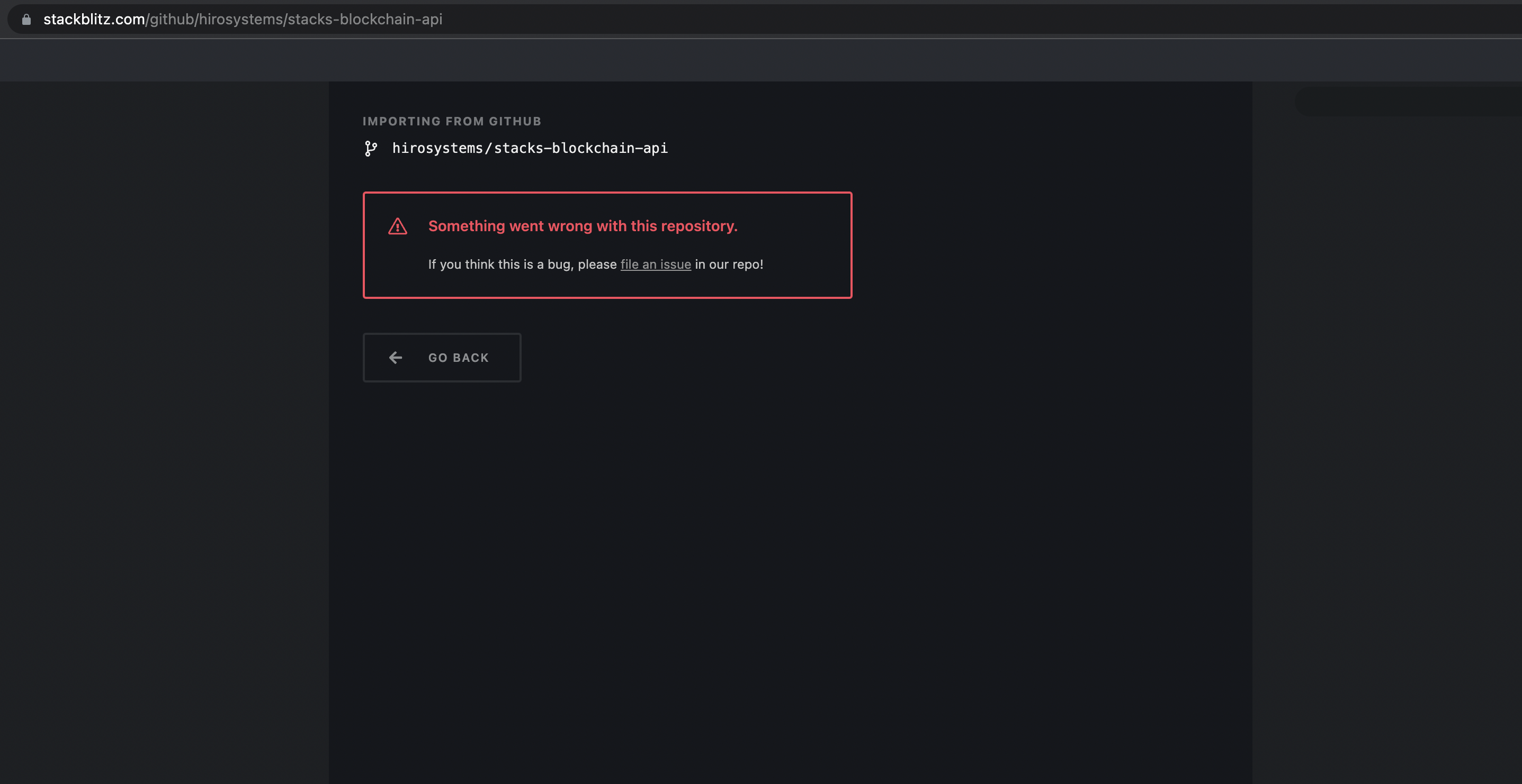 Error importing github repo: hirosystems/stacks-blockchain-api · Issue #1888 · stackblitz/core ...