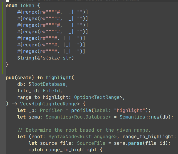 Syntax Highlighting Malfunctions With Raw String Literals · Issue 4048 · Rust Langrust