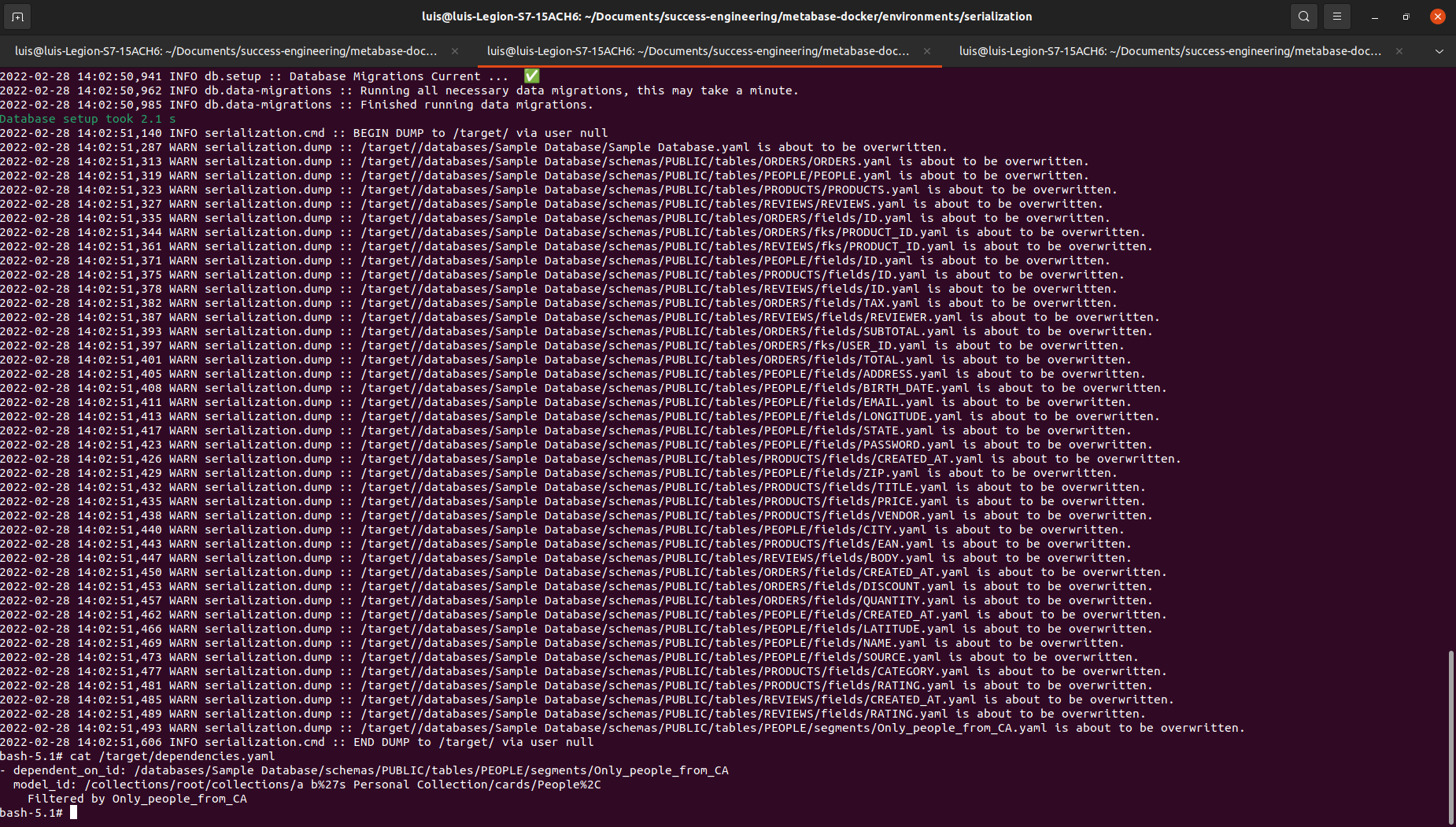 Serialization fails when there's a question on a personal collection ...