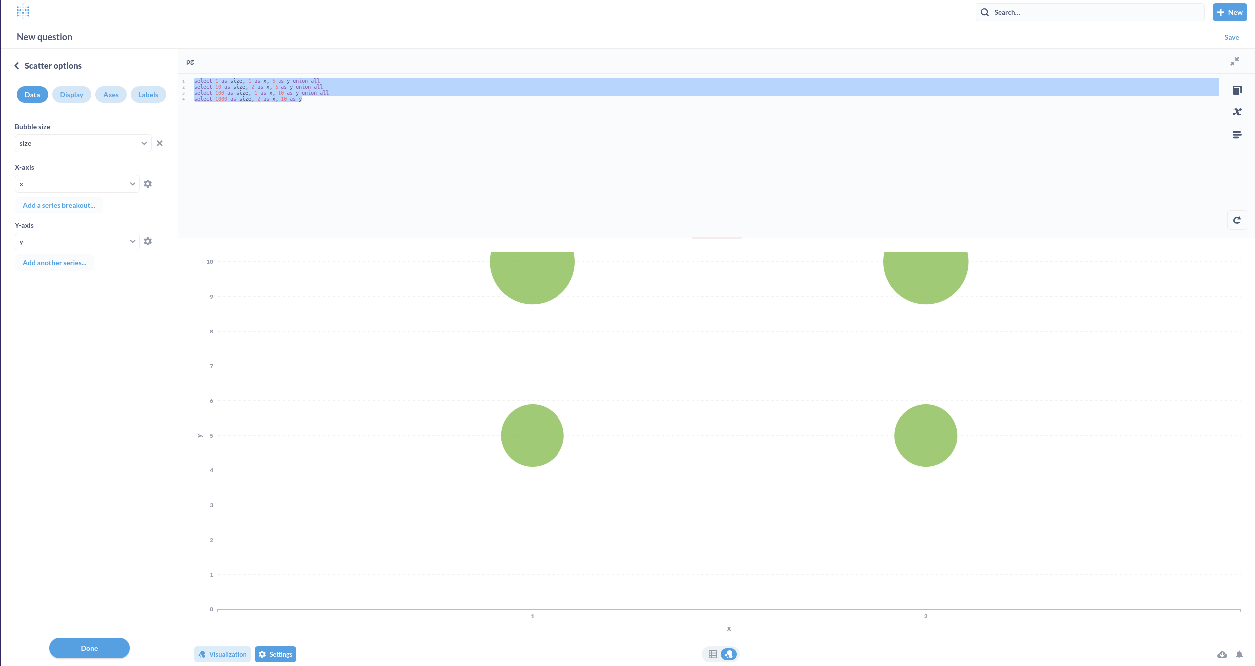 Size of bubbles not respected on scatter chart · Issue #22929 ...