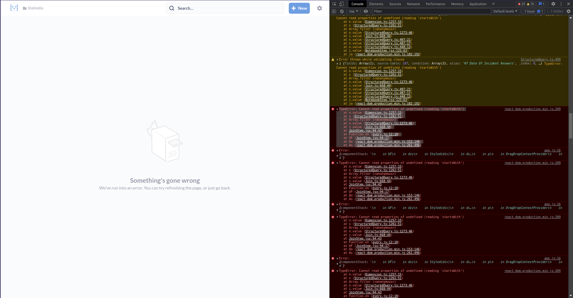 Missing custom field metadata on a card breaks the frontend on the Notebook view · Issue #28221 ...