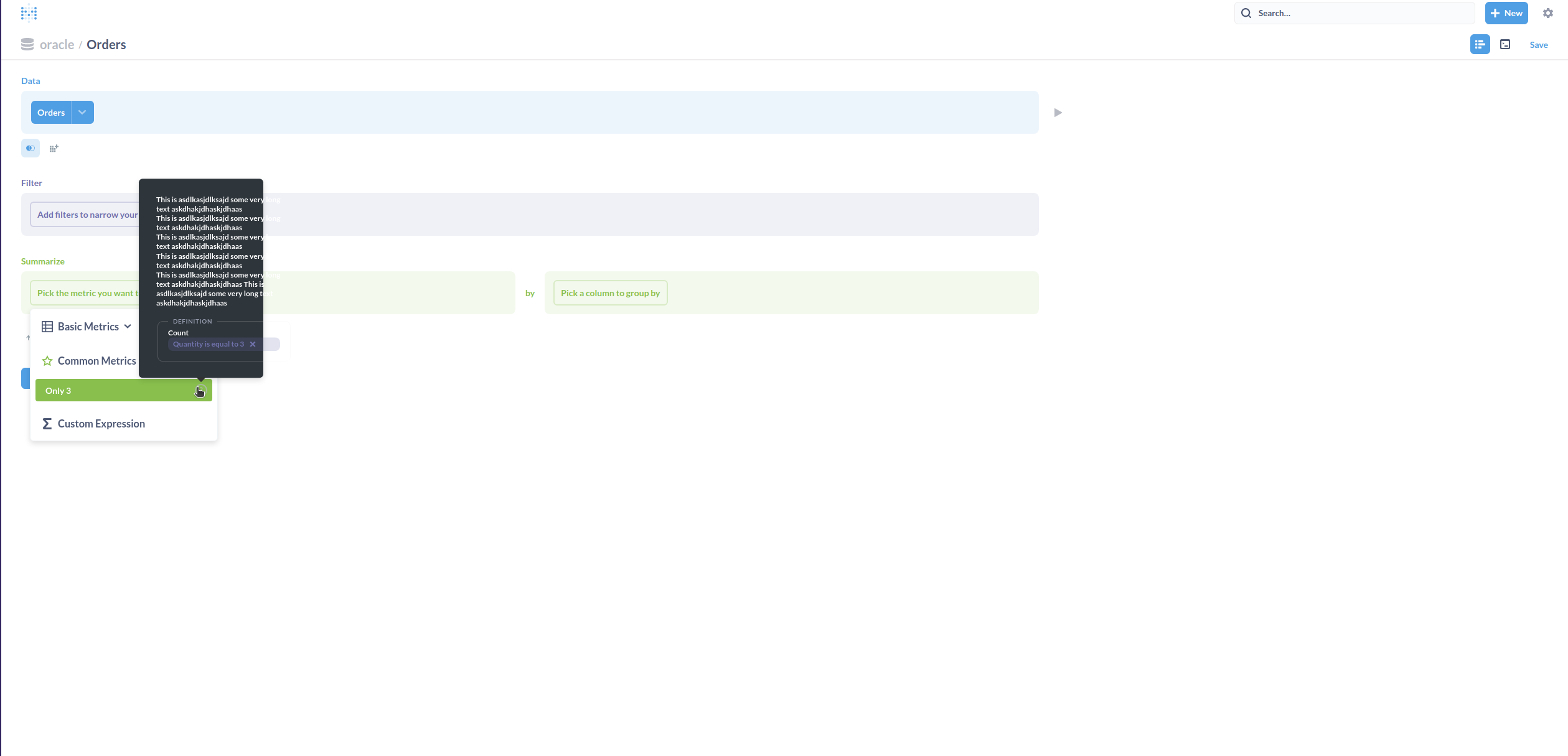 Metric Tooltip Description Gets Cut · Issue 29862 · Metabase Metabase · Github