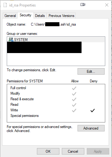 chmod: changing permissions of '/user/.ssh/id_rsa': Operation not permitted · Issue #2938 ...