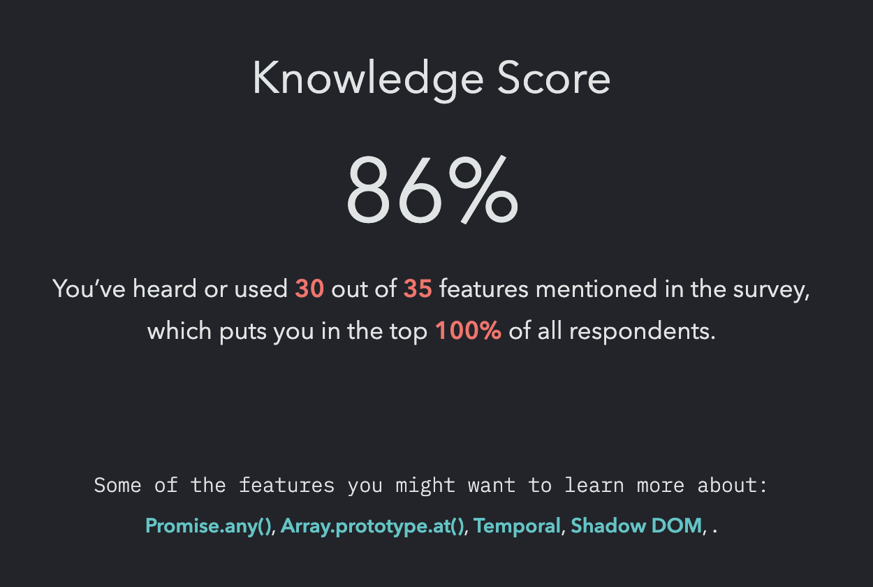 Knowledge Score Card Formatting Problems · Issue #171 · Devographics/Monorepo · GitHub