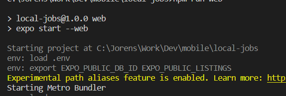 Environment variable is undefined · Issue #24180 · expo/expo · GitHub