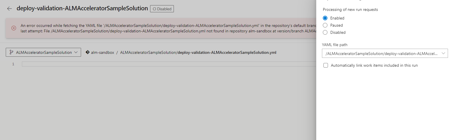 [ALM Accelerator - BUG]: Folder is created in Pipelines · Issue #1878 · microsoft/coe-starter ...
