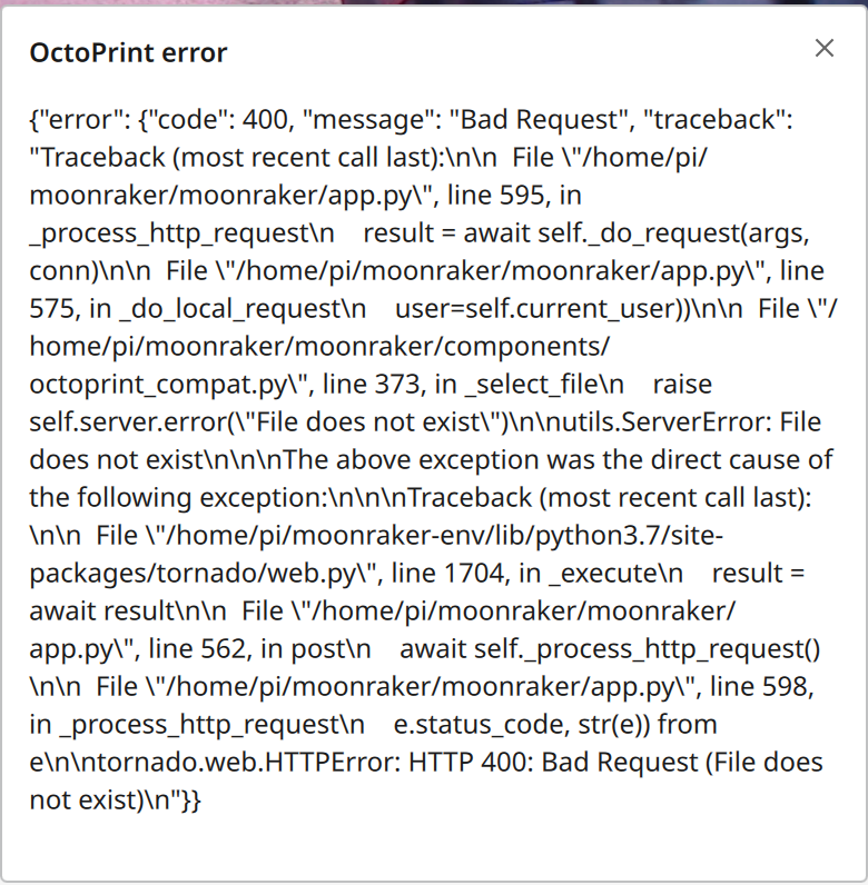 Unable start print after uploading in cura 5.0 · Issue #275 · fieldOfView/Cura-OctoPrintPlugin ...