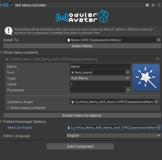 [beta] MA Menu Installer のインストール先が空のメニューアセットである場合、メニューが反映されない。 · Issue #285 · bdunderscore ...
