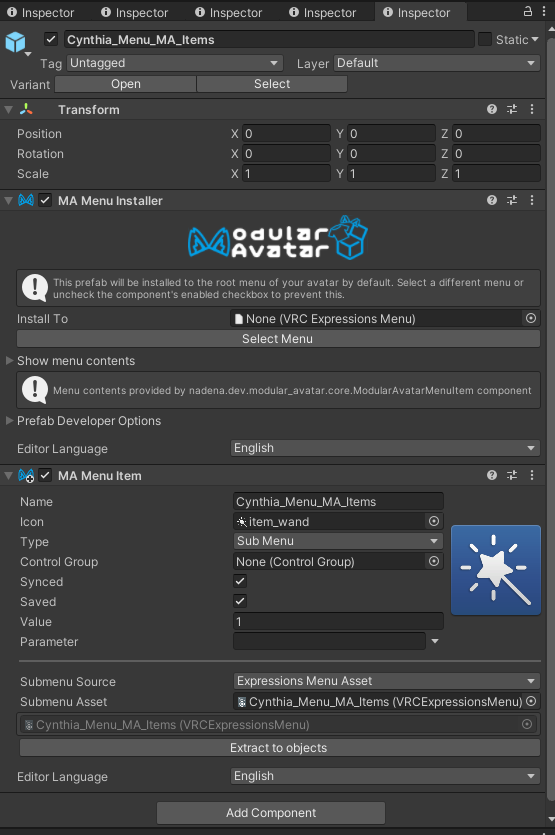 [beta] MA Menu Installer のインストール先が空のメニューアセットである場合、メニューが反映されない。 · Issue #285 · bdunderscore ...