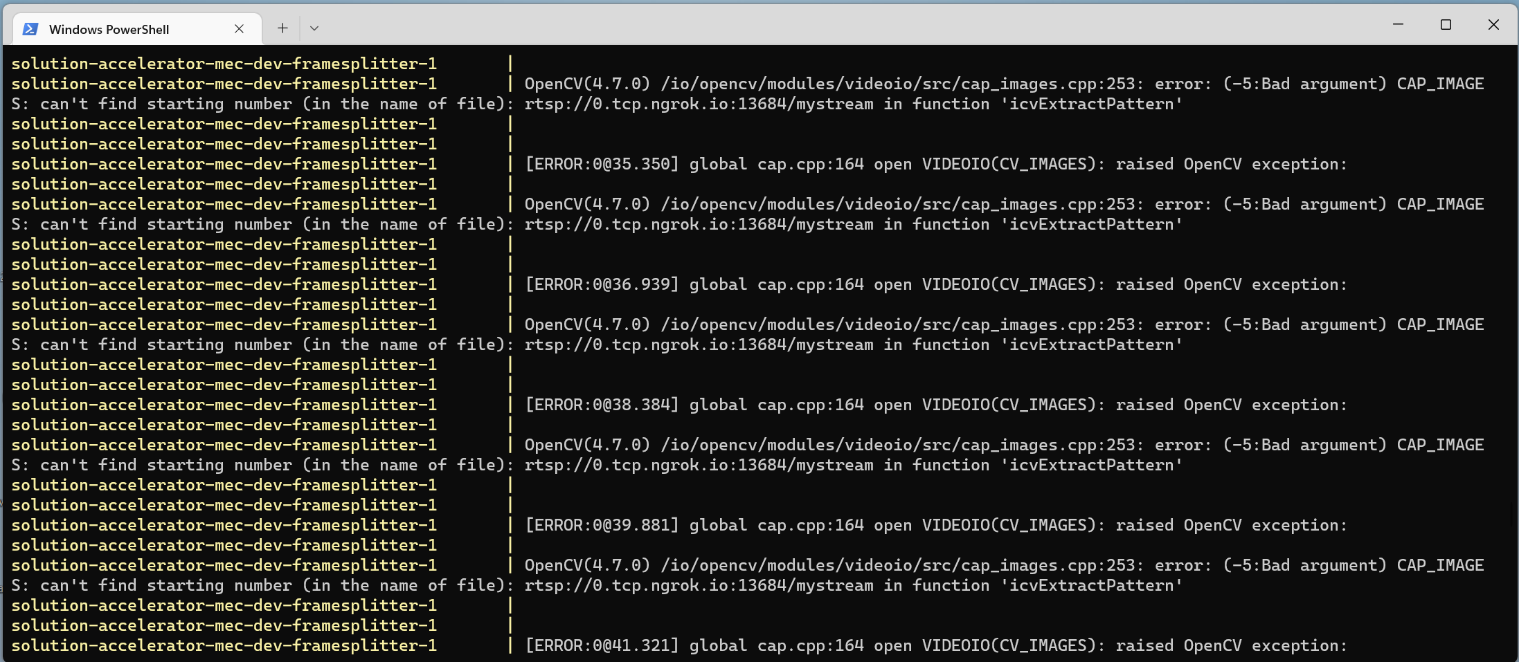 Dev Branch Errors Appearing Opencv And Sql Server When Running Solution From Cli With
