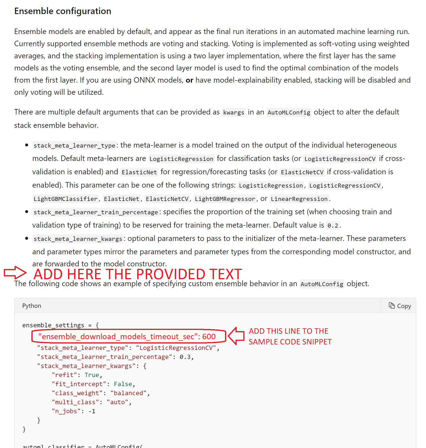 AutoMLEnsembleException: Could not find any models for running ...