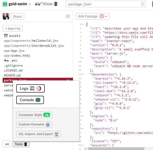 Console/Logs buttons moved after Glitch interface update · Issue #585 · GoogleChrome/web.dev ...