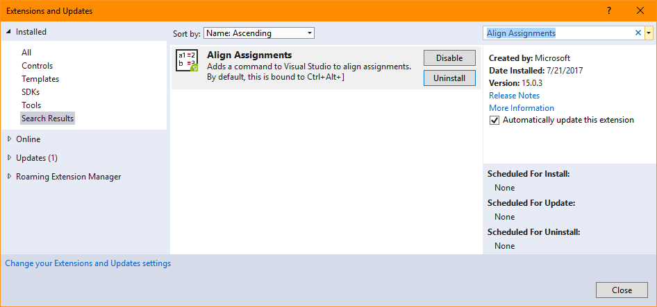 Align Assigments Not Working In Vs2017 V152 And Vs2017 153 Preview 4