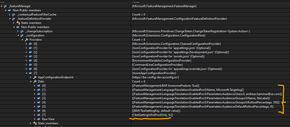 FeatureManager.IsEnabledAsync(nameof(MyFlags.FlagName)) does not return ...