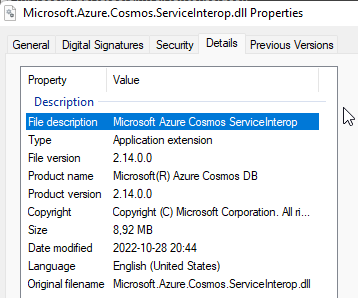BlackDuck scan reports vulnerability in PCRE2, referenced by Microsoft.Azure.Cosmos ...