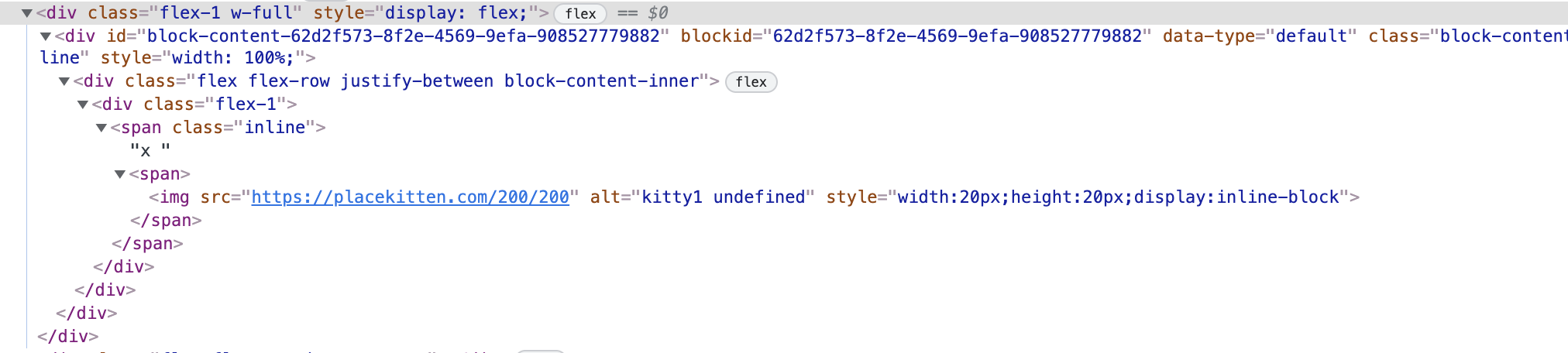 The rendering result of image tag is inconsistent when the text ...
