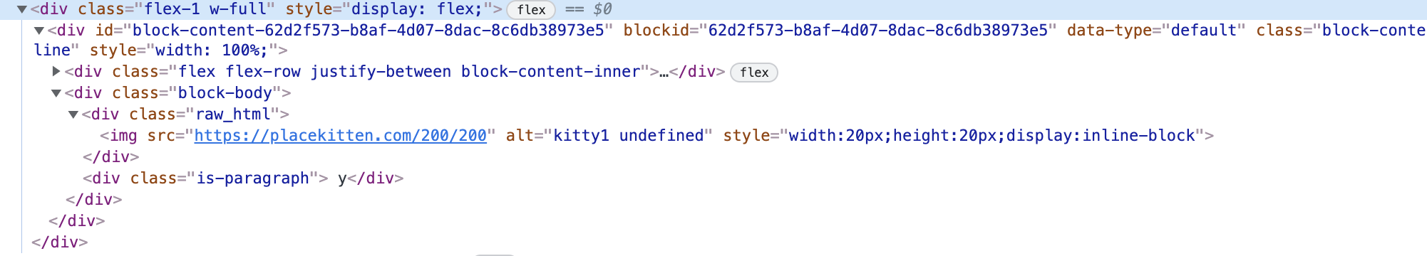 The rendering result of image tag is inconsistent when the text ...
