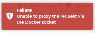 Unable to proxy the request via the Docker socket · Issue #3514 · portainer/portainer · GitHub