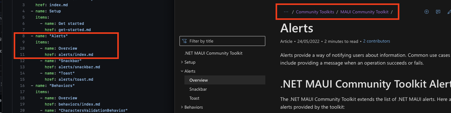 Doc Home / Title naming incorrect · Issue #109 · MicrosoftDocs/CommunityToolkit · GitHub