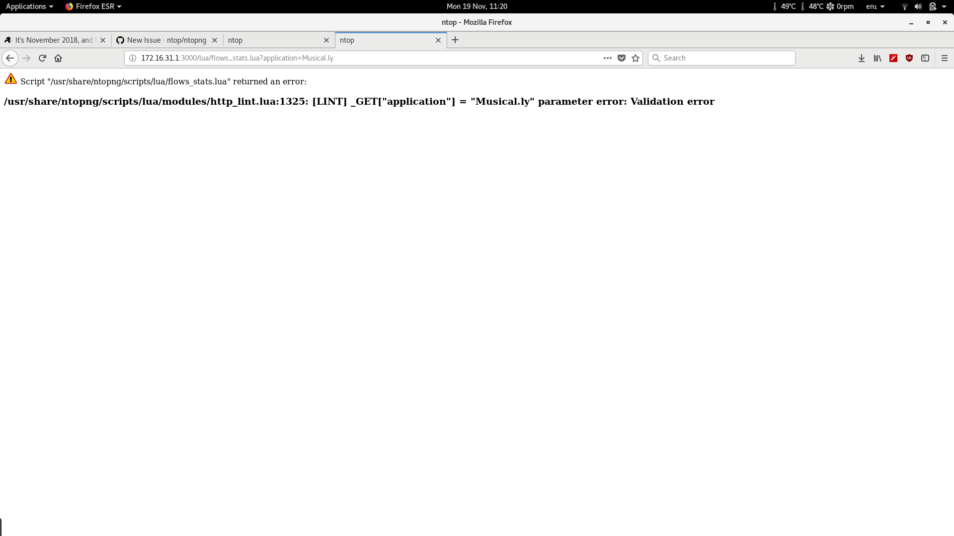http_lint.lua:1325: [LINT] _GET["application"] = "Musical.ly" parameter error: Validation error ...