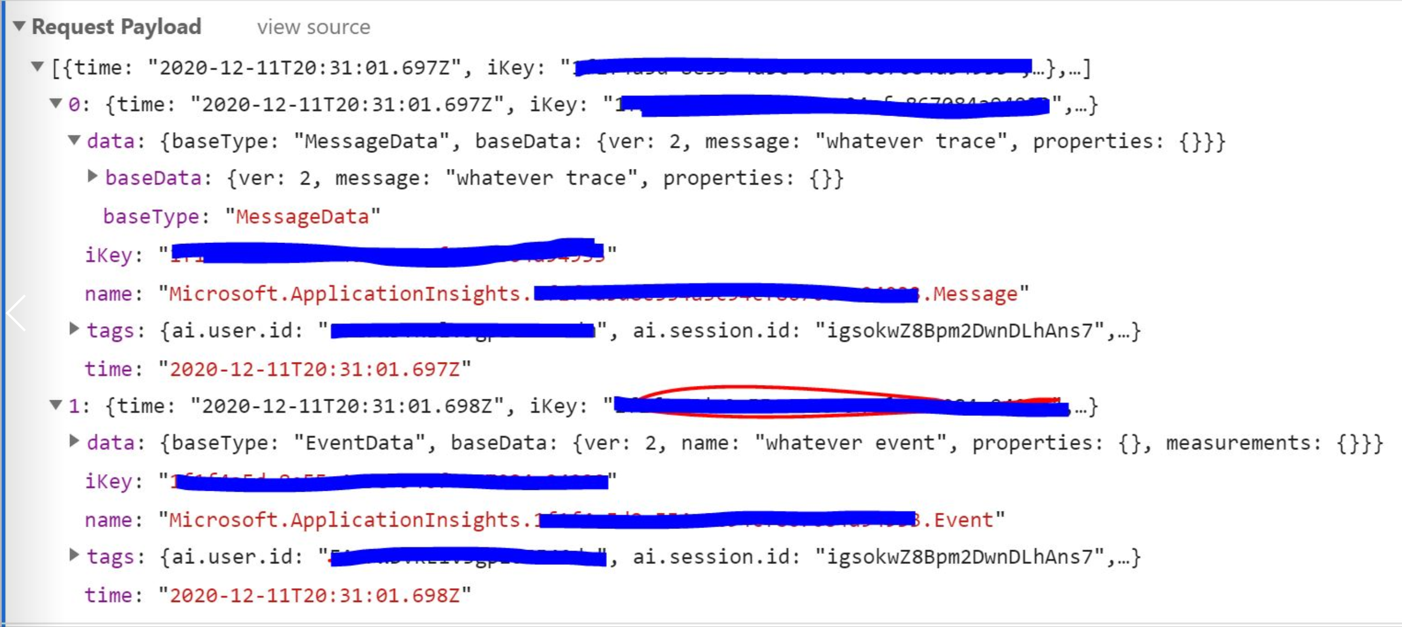 Custom Event data sent but it is not stored in Azure at all · Issue #1443 · microsoft ...